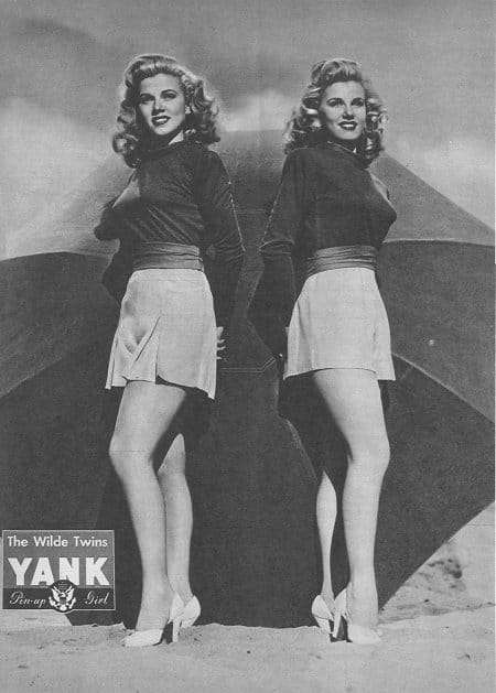 Yank Pin Ups The Wilde Twins World War Ii Yank Pin Up Girls